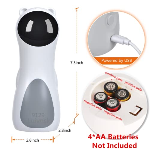 Luivnsk Cat Laser Toy Automatic Laser Pointer Cat Toys Interactive for Indoor Cats Kittens Dogs, Adjustable 5 Rotating Modes, 2 Speeds, Silent Safe Laser Cat Toy Auto On/Off, USB/Battery Powered