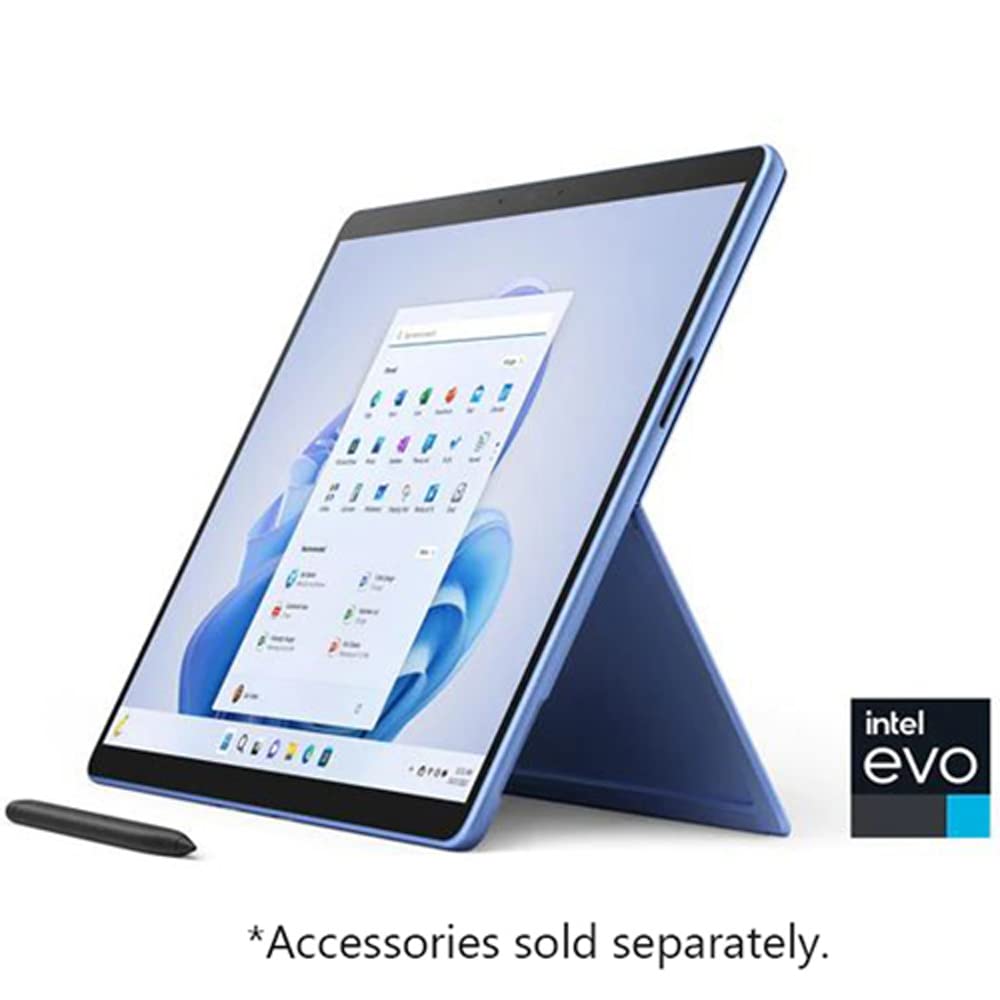Microsoft QEZ00035 Surface Pro 9 13" Touch Tablet, Intel i5, 8GB/256GB, Sapphire Bundle Surface Dock 2 and 1 YR CPS Enhanced Protection Pack