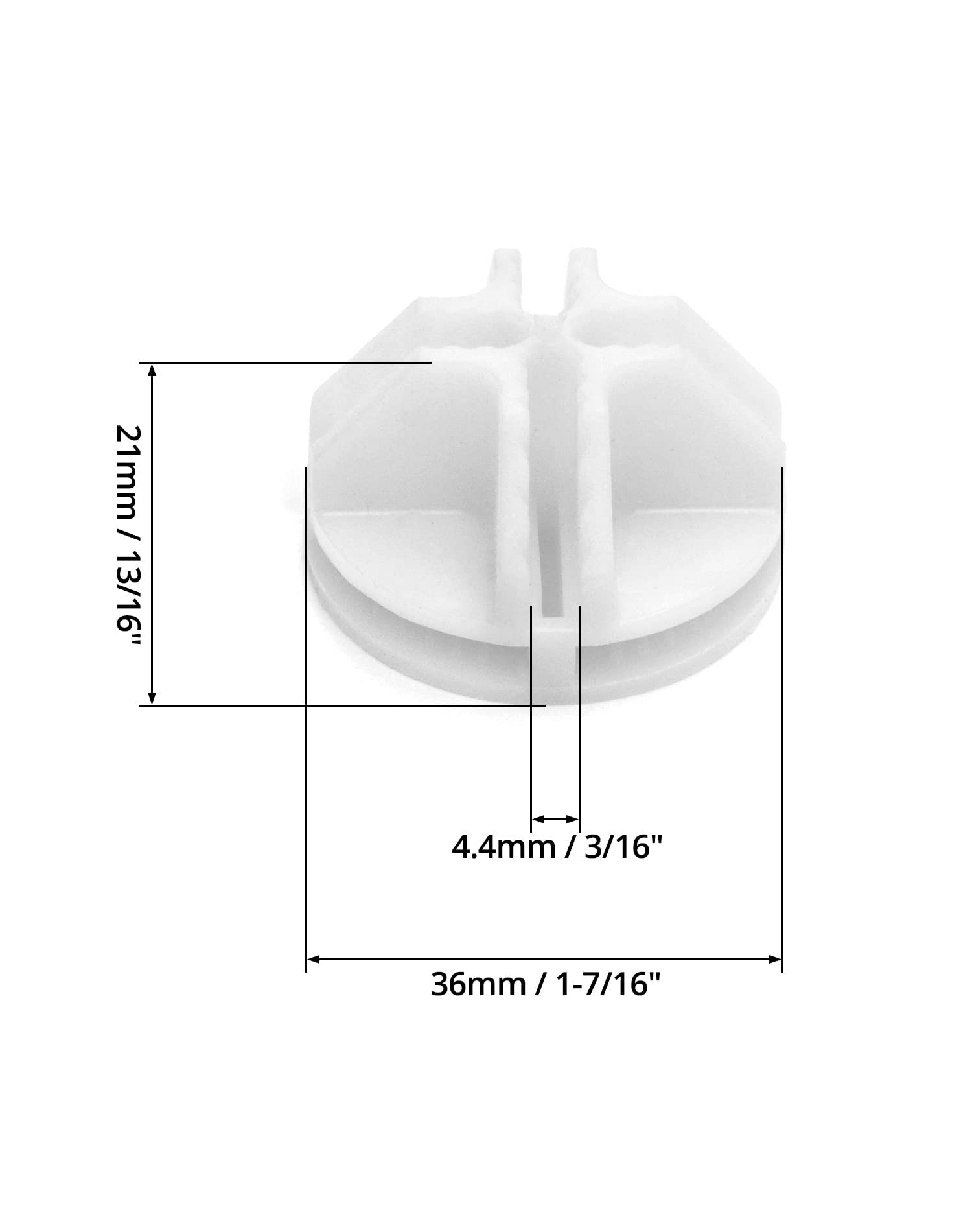 QWORK Wire Storage Connectors, 100 Pcs Grid Connectors Clips Modular Storage Cubes Interlocking Buckle, White