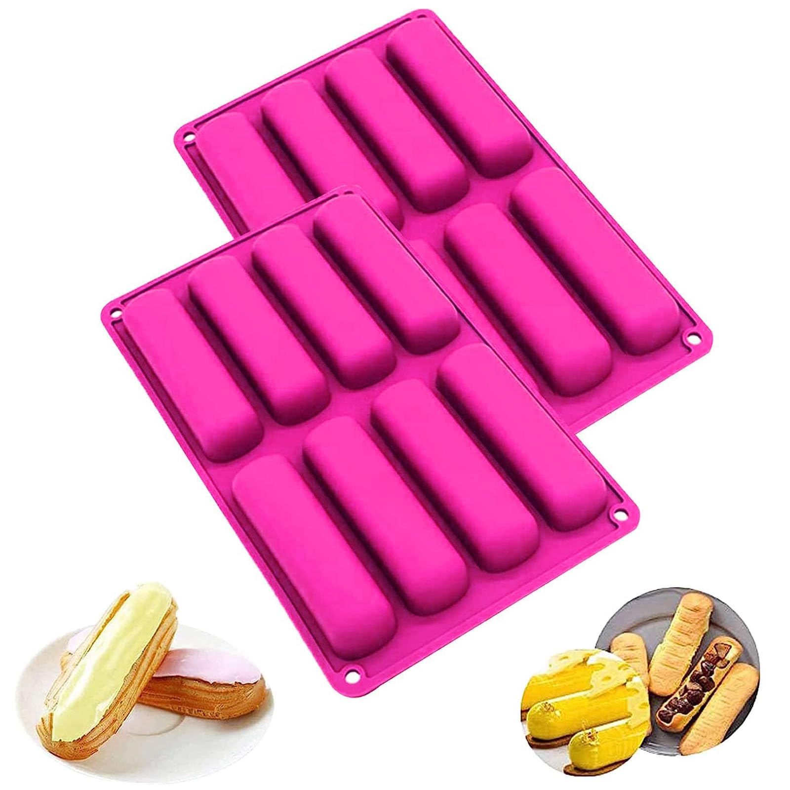 Nenkarn 2Pcs Chocolate Molds, Silicone Mold, Ice Cube Mold, Funny Candy Molds for Single Party Making Ice, Candy, Chocolate (Pink)