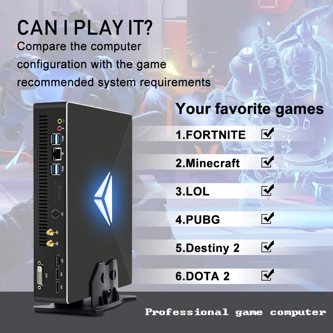 msecore Mini Desktop PC, Micro Computer with i9-9900KF, 64G DDR4| 1T M2 NVME SSD, 4GB GTX1650, 4K, HDMI 2.0, DP 1.4, Four Display, Wi-Fi 6, Bluetooth 5.1, Windows 11 Pro