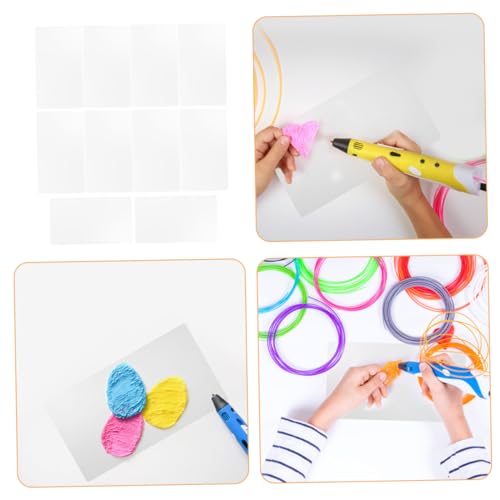 NAMOARLY 10pcs 3D Printing Copy Board 3D Printing Pen Pen Drawing Tool 3D Pen Drawing Mat Painting Mat 3D Drawing Paper Models Drawing Model