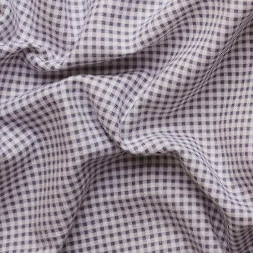 Mook Fabrics Flannel PRT Gingham, Grey