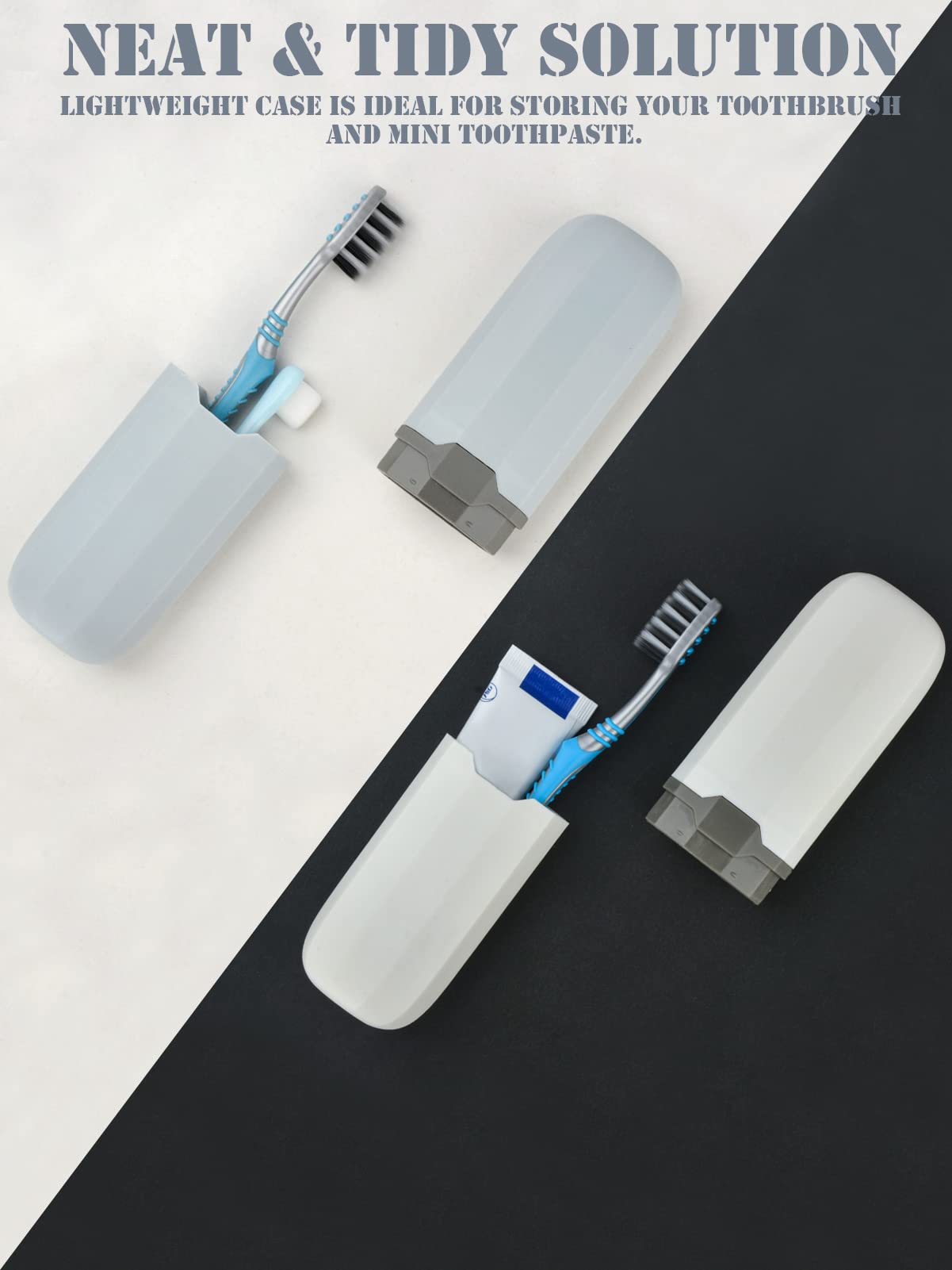 Lapfoon Toothbrush Case for Travel, Toothbrush Travel Holder for Manual Toothbrush (White)