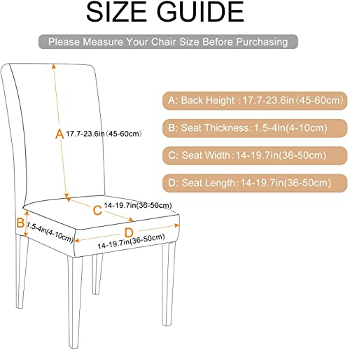 Printed Elastic Stretch Chair Cover Spandex Dinning Room Kitchen Chair Slipcovers Protector for Wedding Banquet Party E23 4 pcs