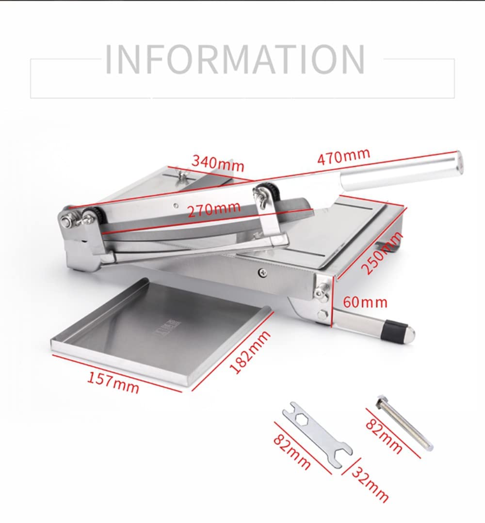 Manual Bone Meat Slicer Chopper Ribs Cutter Double Blade 13.5In Stainless Steel for Fish Chicken Beef Mutton Household Vegetable Food Slicer Slicing Machine