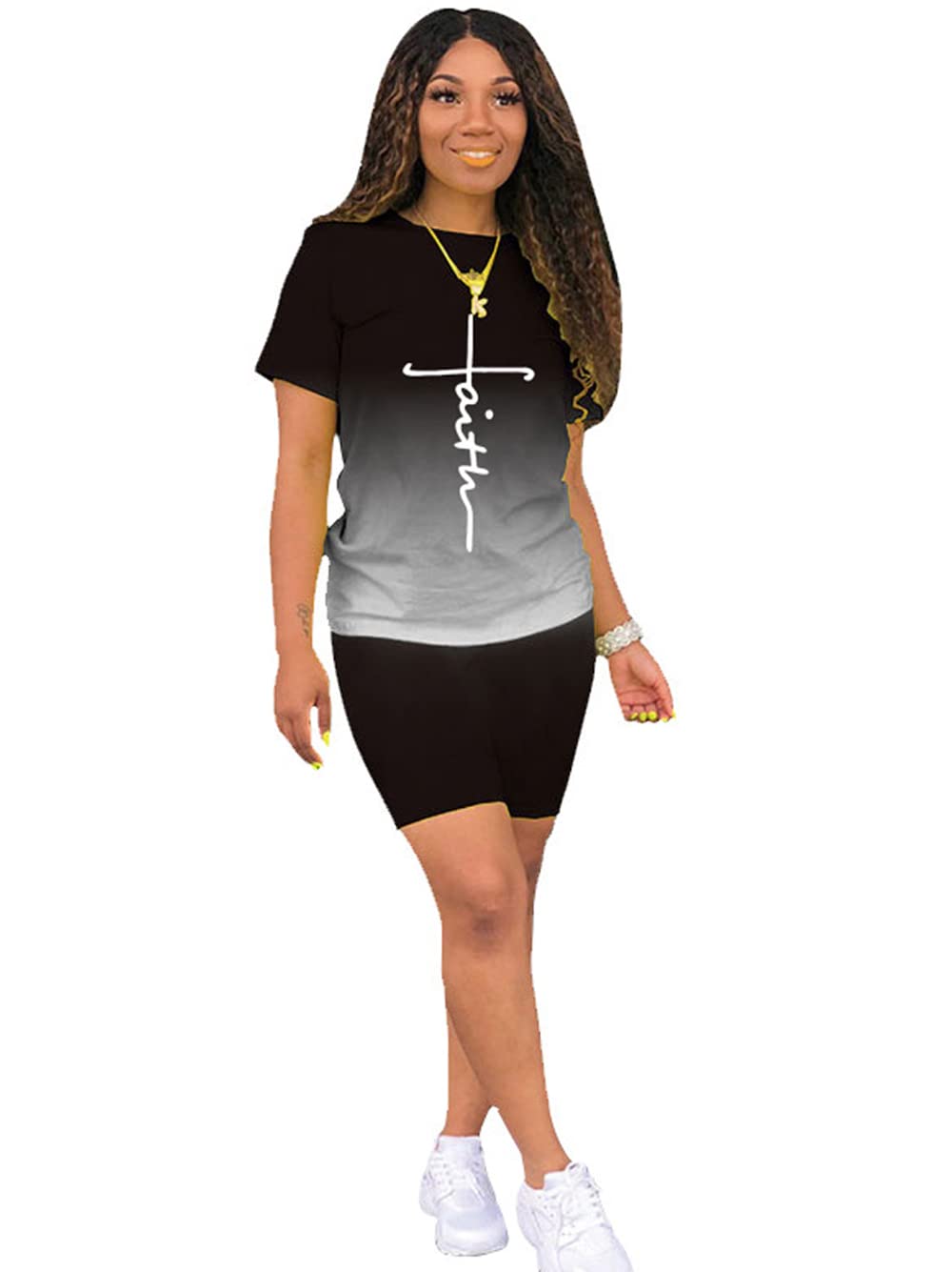 LaPhyran Two Piece Outfits for Women Casual Sets Pullover Long Sleeve Loose-Fit T Shirts Bodycon Solid Pants Tracksuits Fall Yoga Black XXL