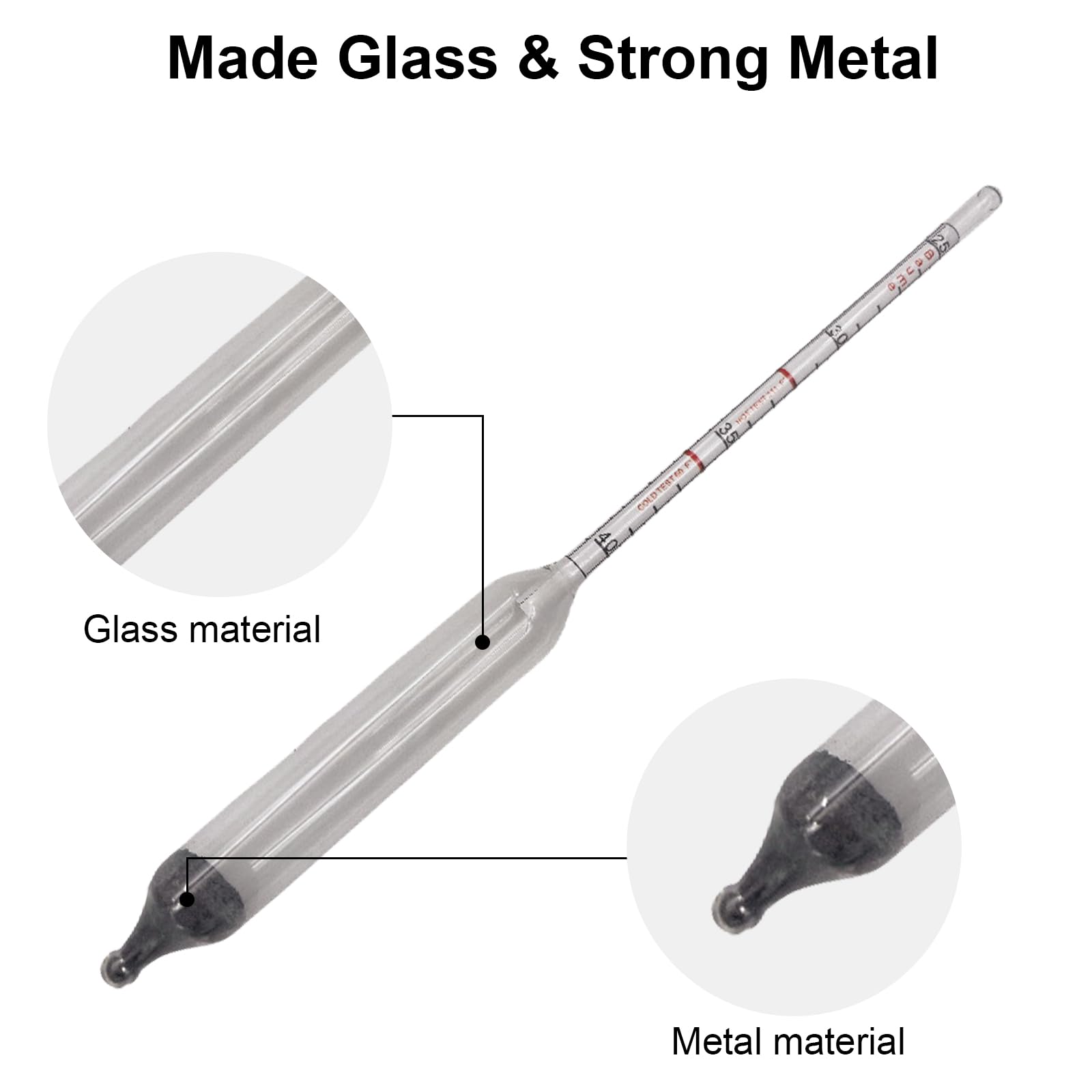 Maple Syrup Hydrometer Measure Sugar And Moistures Content (Density) Of Boiled Sap Baumes And BrixScale