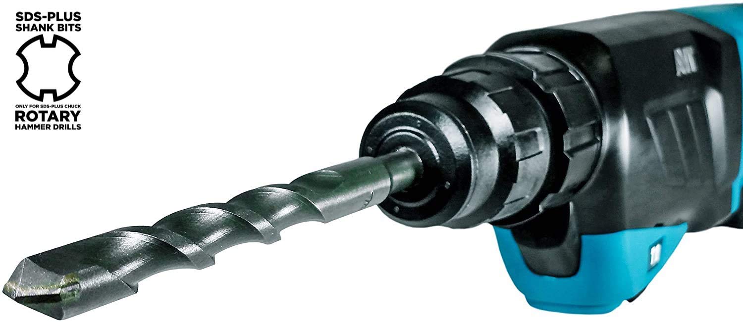 Makita 5 Piece - SDS-Plus Drill Bit Set For SDS+ Rotary Hammers - Aggressive Drilling For Concrete & Masonry - Carbide Tipped Bits