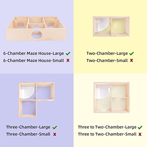 Niteangel Small Animal Sand-Bath Box - Acrylic Critter's Sand Bath Shower Room & Digging Sand Container for Hamsters Mice Lemming Gerbils or Other Small Pets (Fan-Shaped, Transparent)