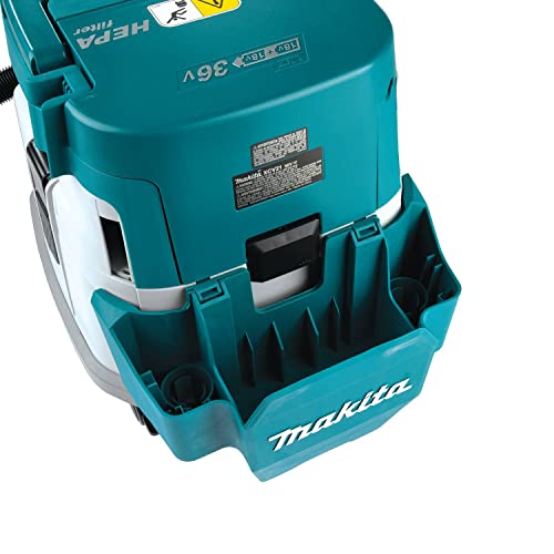 Makita XCV21ZX 36V (18V X2) LXT® Brushless 2.1 Gallon HEPA Filter Dry Dust Extractor, Tool Only