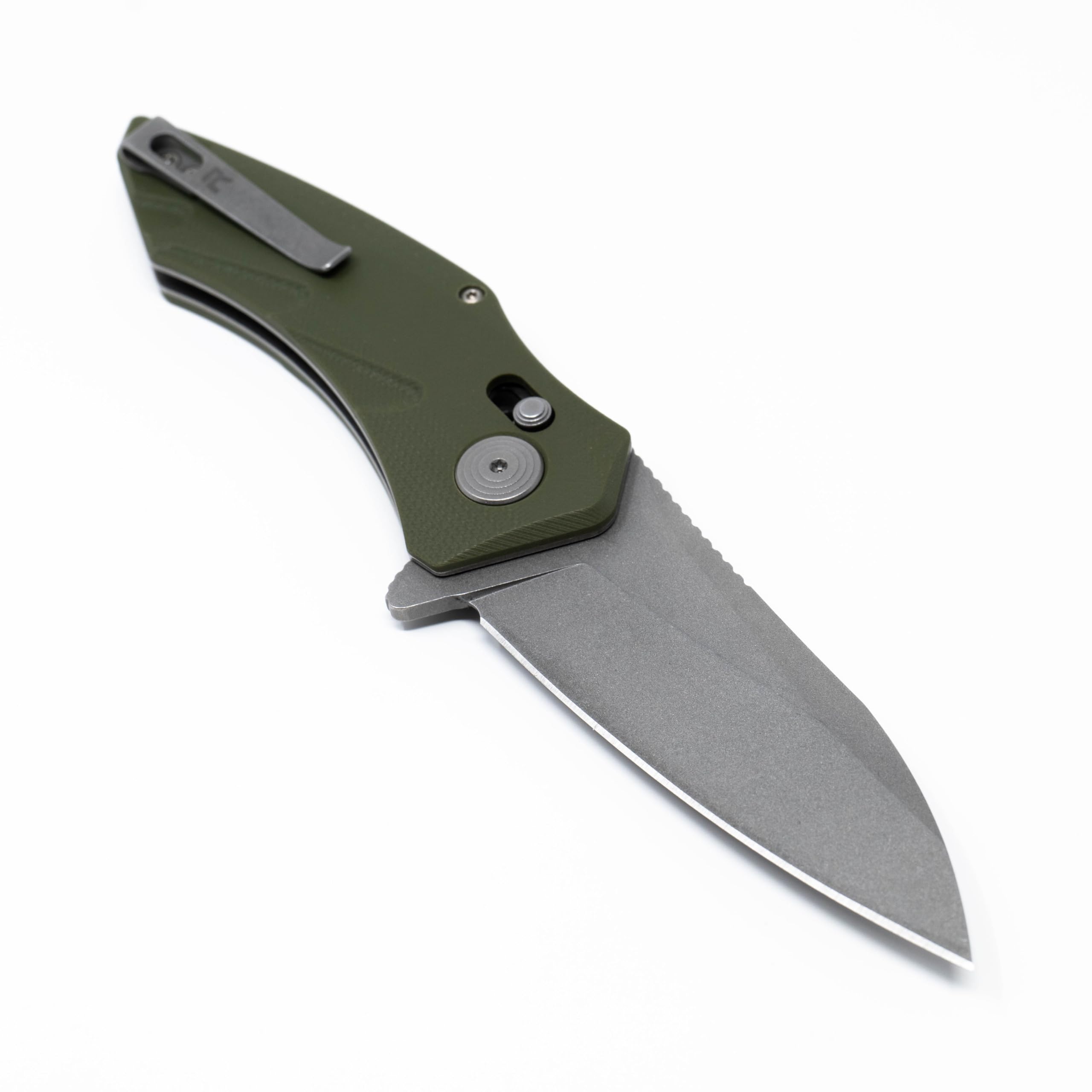 REVO Storm 3.25" VG10 Stainless Steel Blade with G10 Scale Handle, Crossbar Lock Knife, Heavy Duty Blade with Easy Open Flipper Tab, Reversible Pocket Clip EDC Knife (Black, Drop Point)