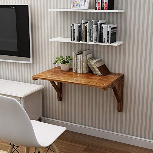 PIBM Stylish Simplicity Shelf Wall Mounted Floating Rack Table Laptop Stand Desk Solid Wood Multifunction Easy to Fold Easy to Clean Save Space,13 Sizes, a , 100x30CM