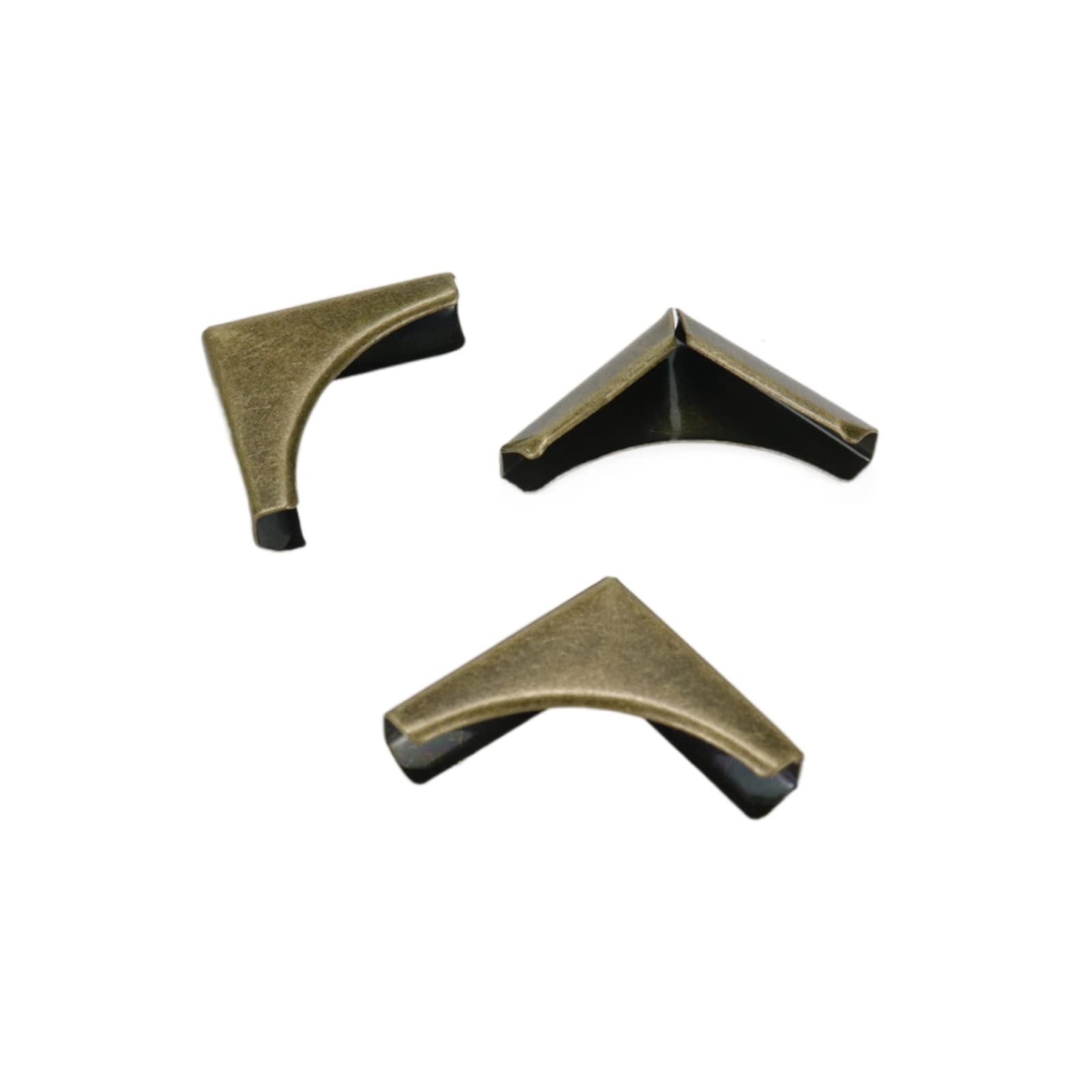 Mcredy Book Corners Corner Protector Decorative Edge Cover for Book Bronze Side Length 0.87"/22mm Set of 30