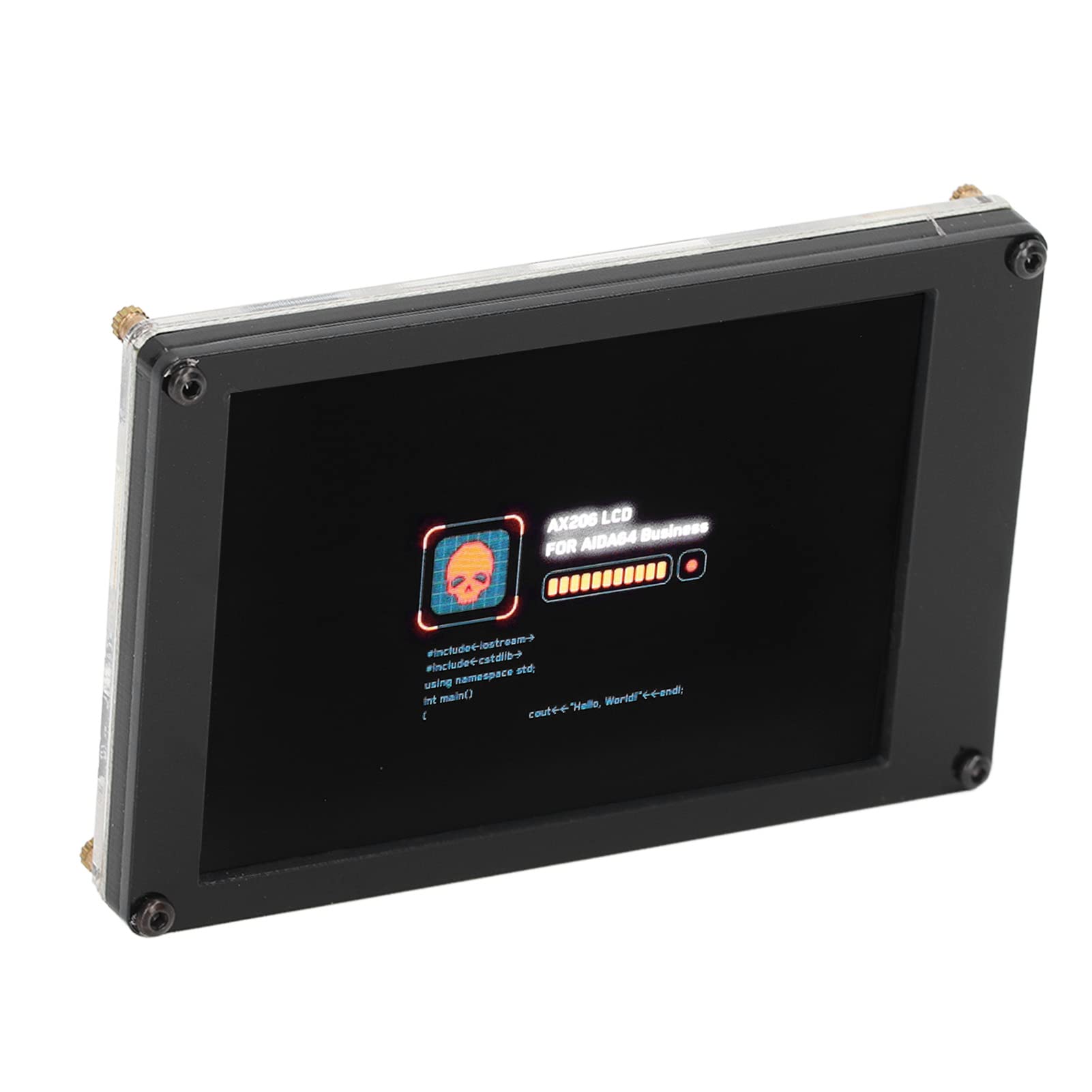 Mini Monitor, High Compatibility 3.5in IPS Monitor Portable PC Extended Monitor LCD Display Subscreen USB Connection, Compact Monitor Extender with Bracket for Raspberry PI USB AIDA64