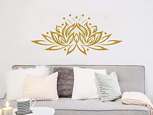 Lotus Flowers Wall Decal. Namaste Vinyl Sticker. Boho Decals. Mehndi Decal. Yoga Studio Wall Decor. Bohemian Bedroom Decor. Living Room Wall Art N22