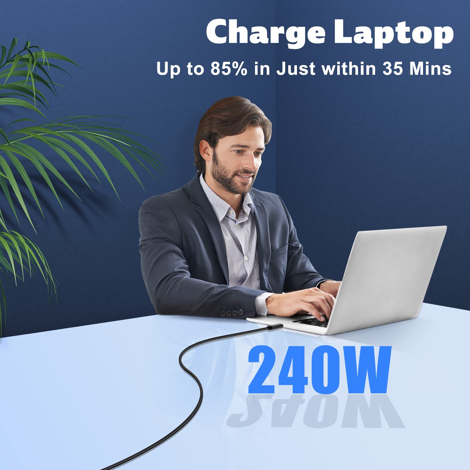 LumBelle 240W Thunderbolt 4 Cable USB C to USB C Cable 4Ft 40Gbps Data Transfer, 8K Display/Dual 4K Type C Cable Compatible with Thunderbolt 4 3 USB-C USB 4