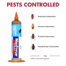 Max Force Roach Killer - Select - German Roach Killer with Premium Chemical Resistant USA-Supply Gloves- 4 TubesĂ30g