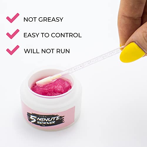 LLBA Lash Gel Remover for Professional Eyelash Extensions 15ml - Dissolves Powerful Eyelash Extension Glue - Low Irritation Cream for Sensitive Skin (floral)