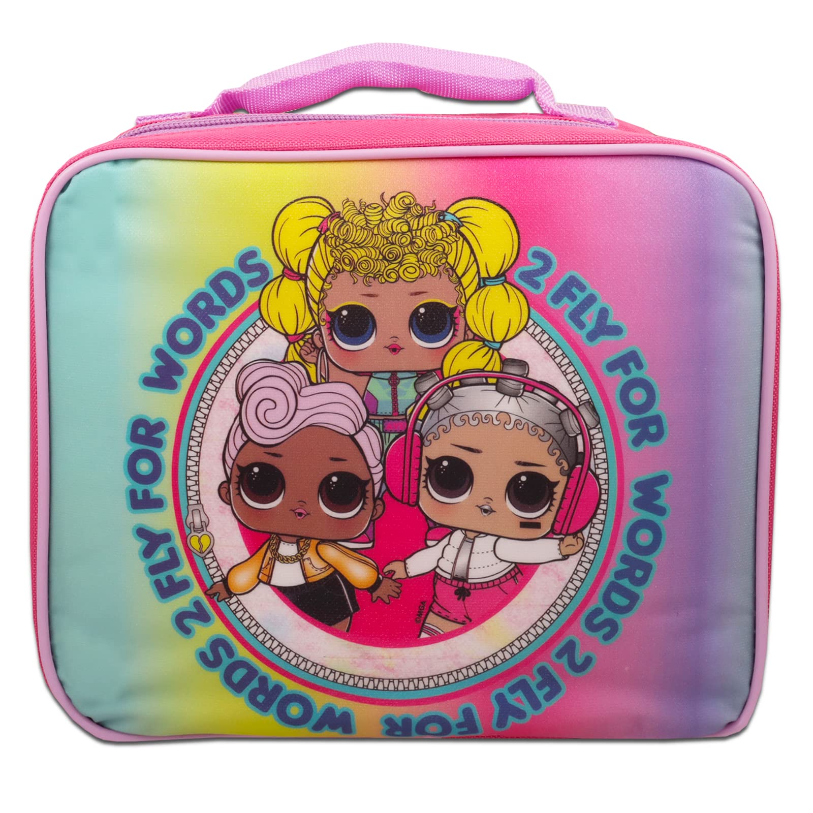 LOL Surprise Backpack and Lunch Box Set - 4 Pc Bundle with 16β LOL Surprise Backpack, Lunch Box, Stickers, and More | LOL Surprise School Supplies