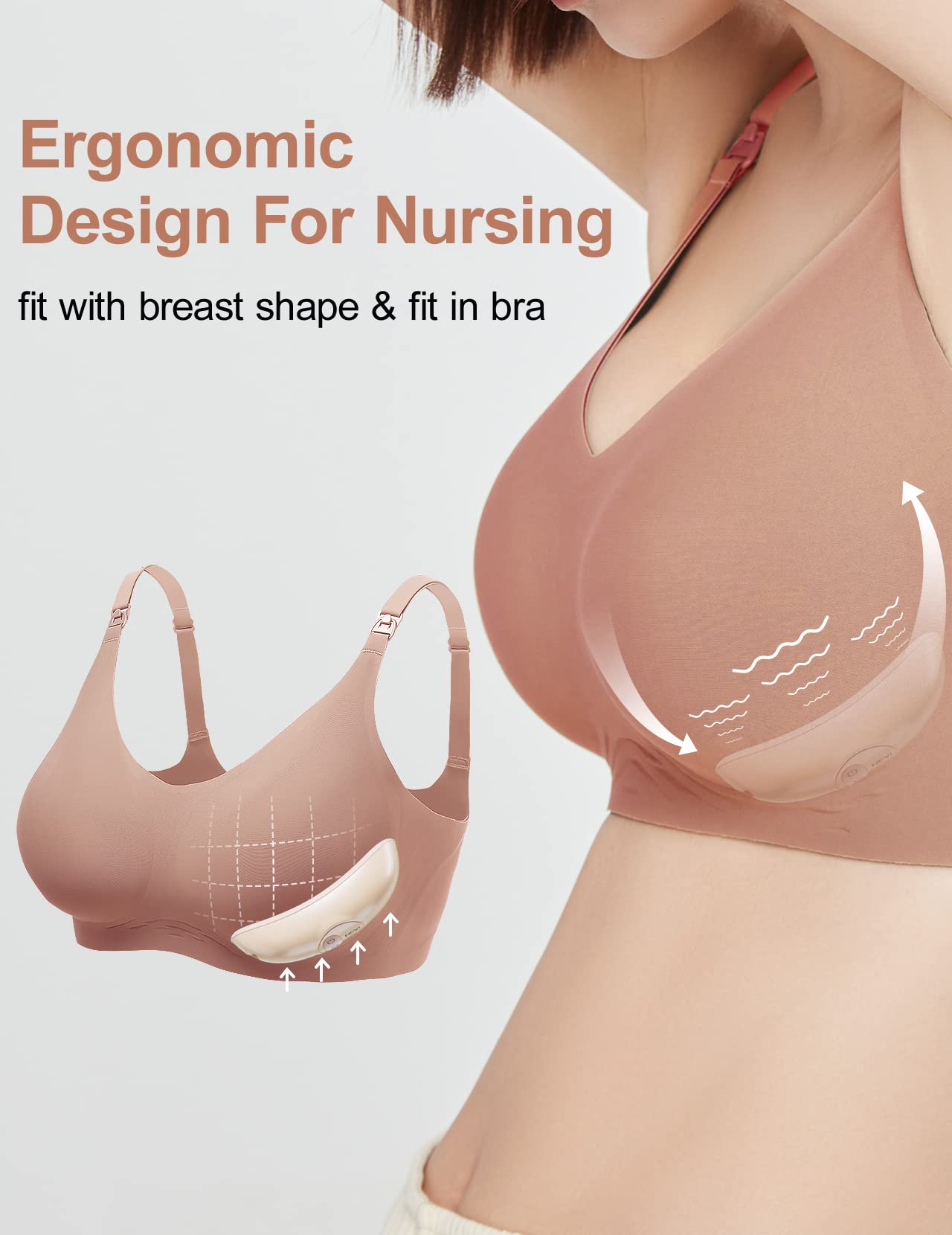 NCVI Warming Lactation Massager, 2-in-1 Breast Massager for Breastfeeding, Lactation Massager for Clogged Ducts, Engorgement, Heat & Vibration for Improved Milk Flow, Nursing Essentials 2 Pack