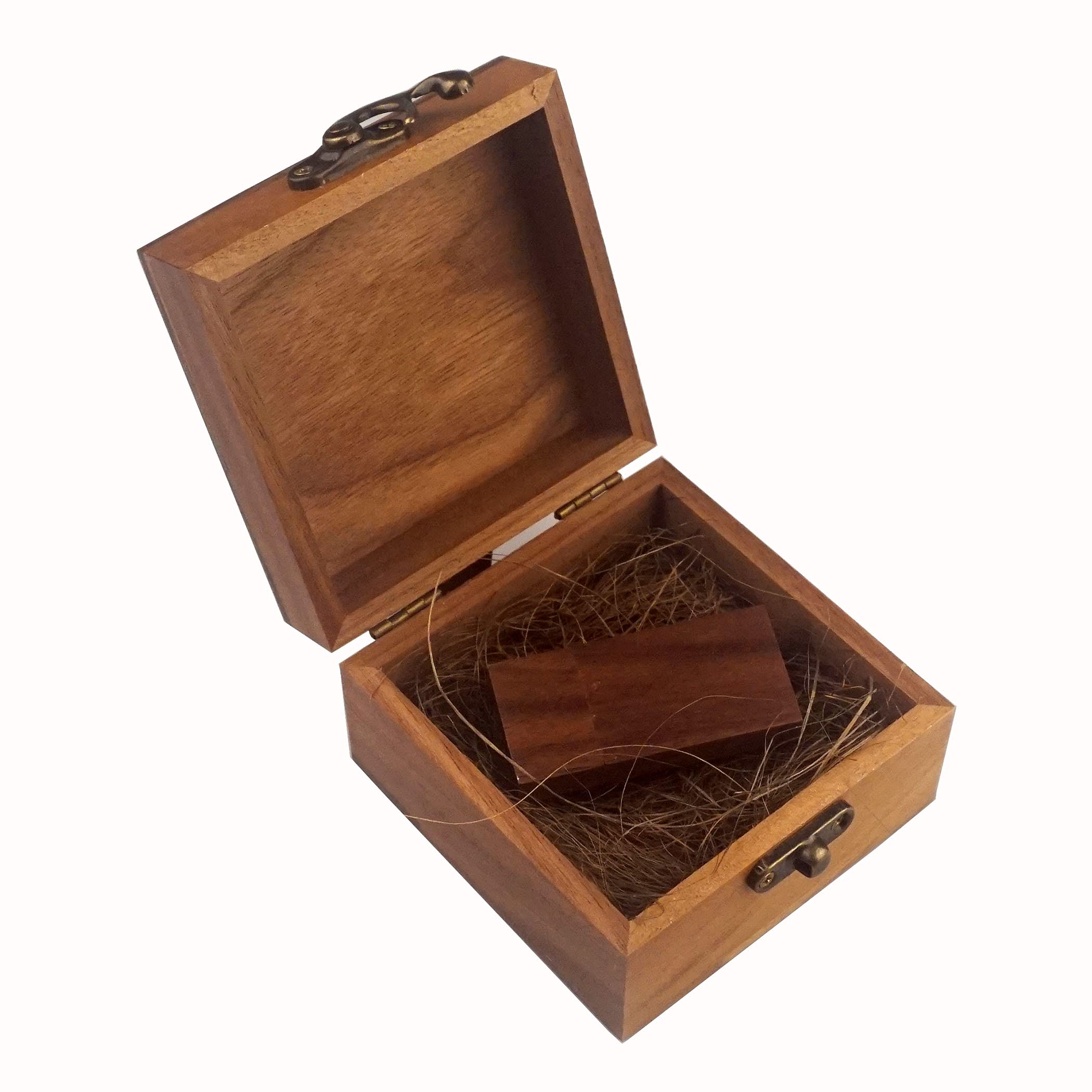 LONMAIX Walnut Wooden USB Flash Drive 16GB with Wooden Box for Weddings, Photography, Couple