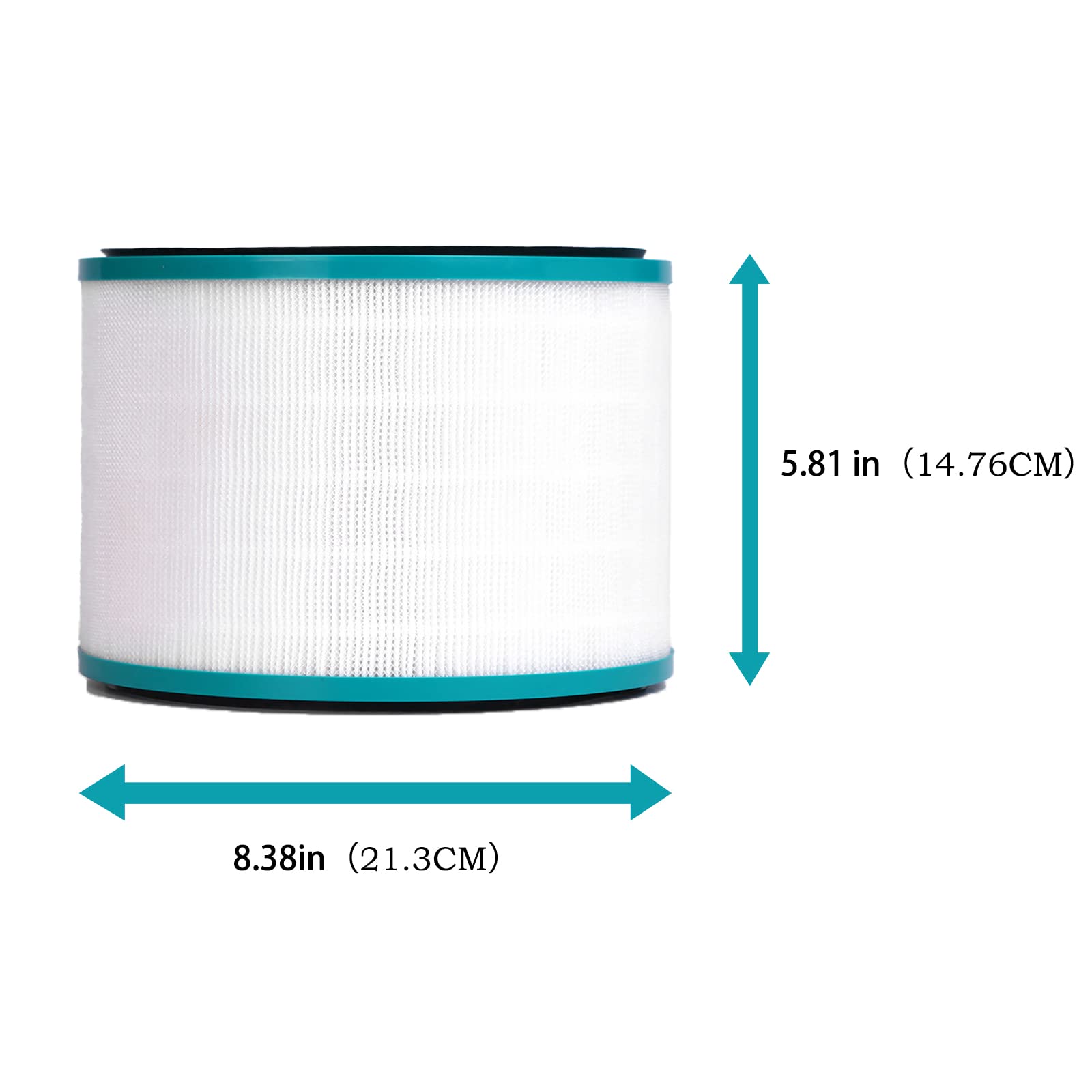 LOTCDVOE Air Purifier Filter Replacement Compatible with Dyson HP00,HP01,HP02,HP03,DP01,DP03,Desk Purifiers - Premium HEPA Activated Carbon Part No. 968125-03 (White 2 Packs)