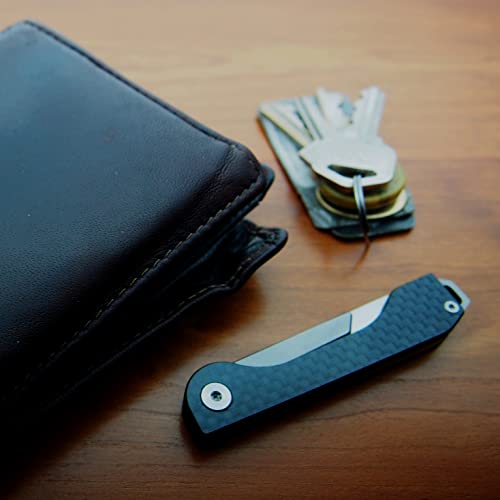 outROAR Gear Folding Scalpel Knife with Carbon Fiber Handle & 10 Replaceable Blades, Slip Joint Action, EDC Pocket Knife