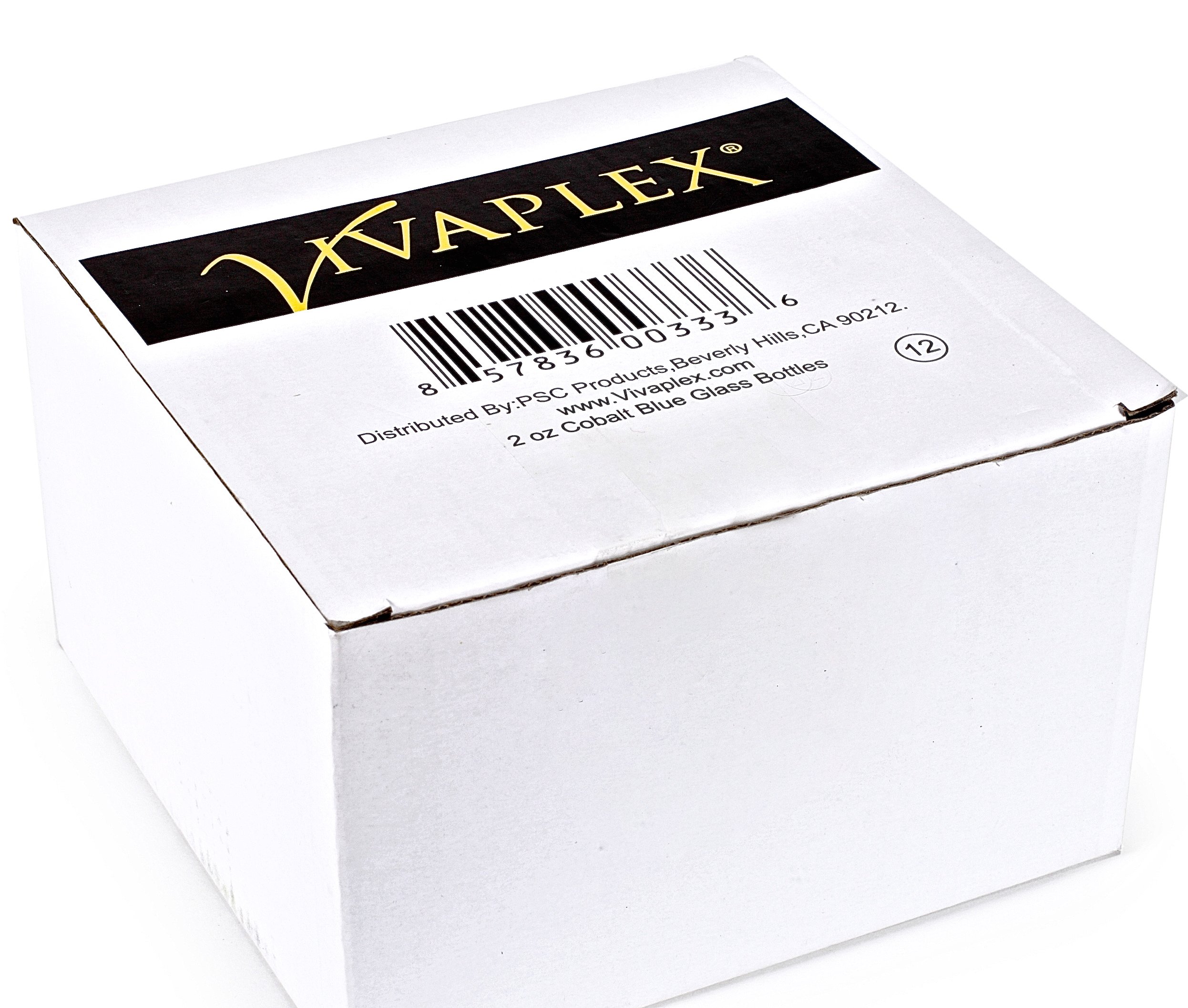 Vivaplex 12, Cobalt Blue, 2 oz, Glass Bottles, with Glass Eye Droppers