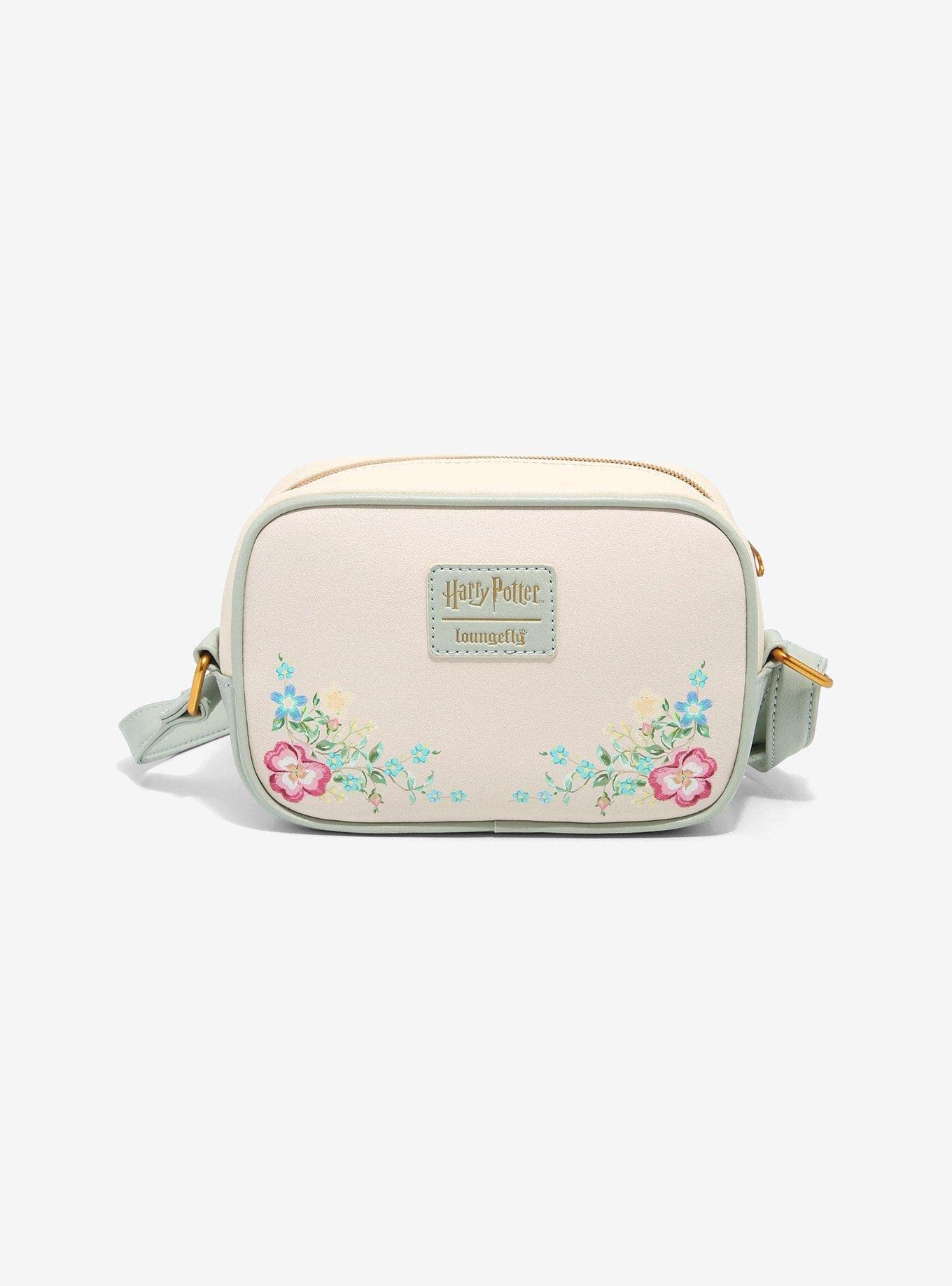 Loungefly Harry Potter Deathly Hallows Floral Crossbody Bag GREEN NONE