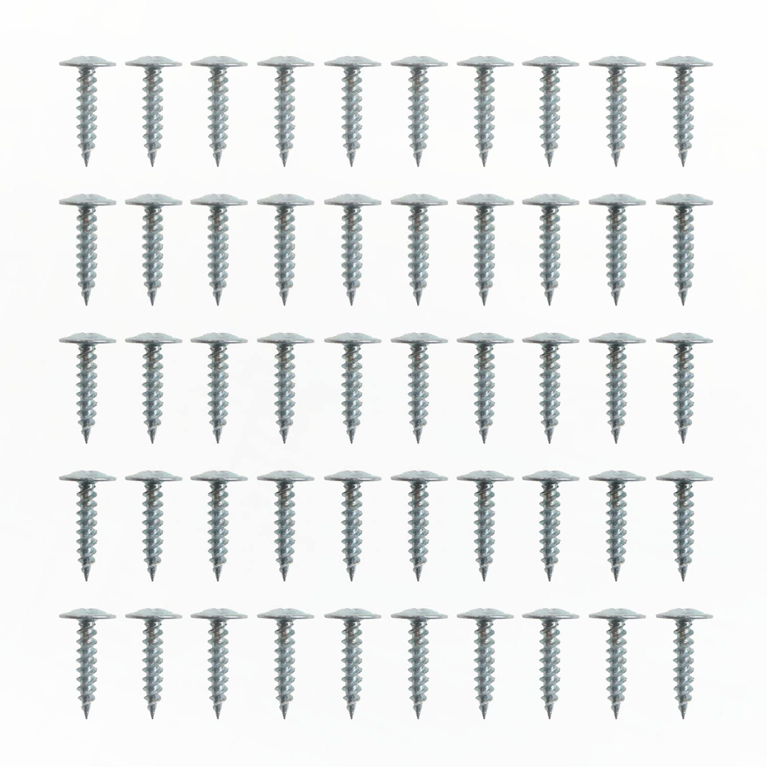 MEETOOT 50pcs Cross Recessed Truss Head Screws Self Tapping Screws Phillips Flat Head Wood Screw #8 x 3/4"