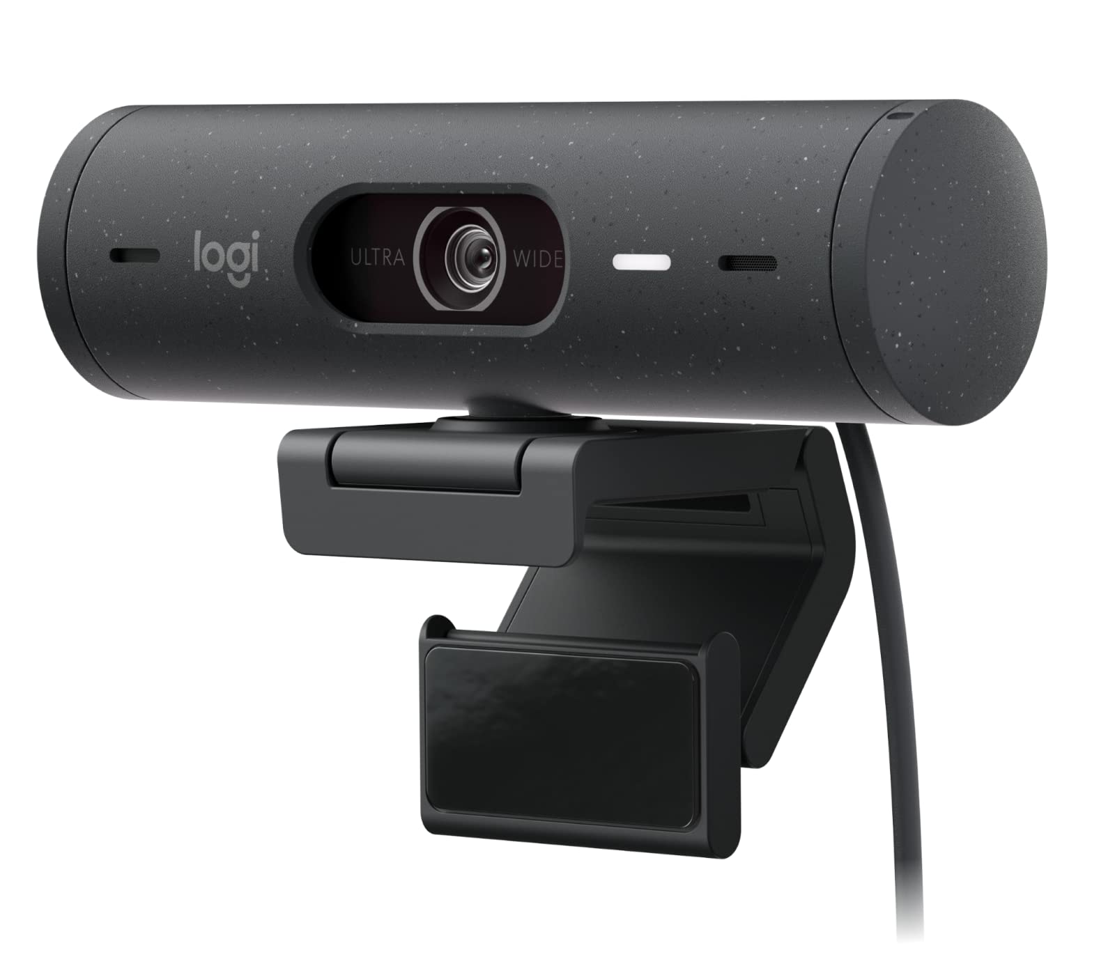 Logitech Brio 500 Full HD Webcam with Auto Light Correction, Auto-Framing, Show Mode, Dual Noise Reduction Mics, Webcam Privacy Cover, Works with Microsoft Teams, Google Meet, Zoom - Graphite