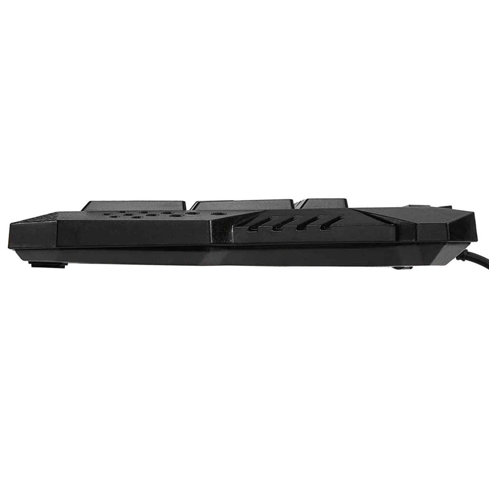 MOUMO A878 114-Key LED Backlit Wired USB Gaming Keyboard with Cracking Pattern Black