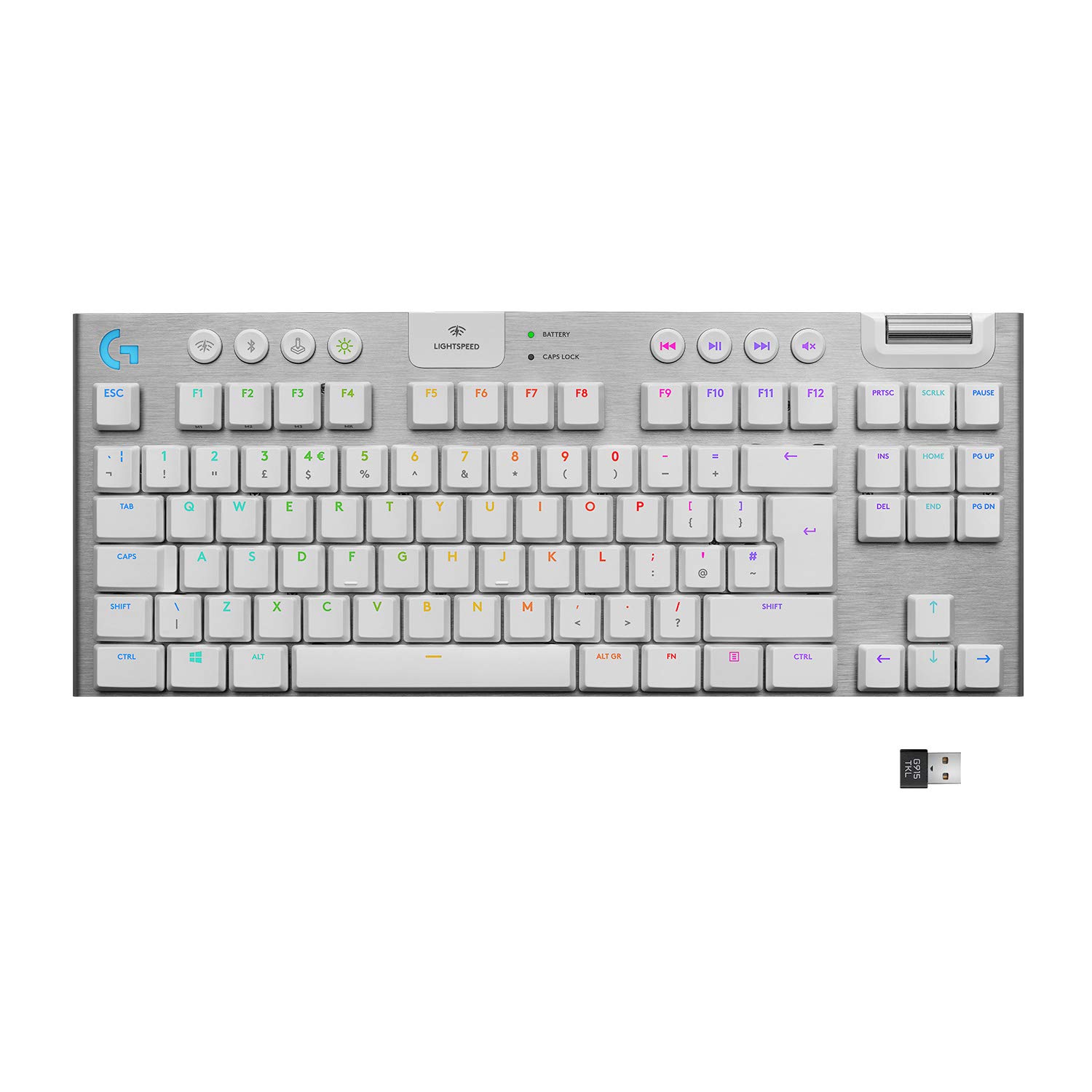 Logitech G Pro X Superlight Wireless Gaming Mouse - White + G915 TKL Gaming Keyboard Bundle - Tactile