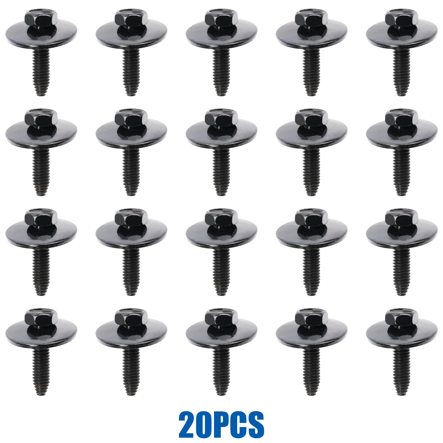 OAUTOO 20PCS M6-1.0 x 25mm Hex Head Screw for GM 11503982