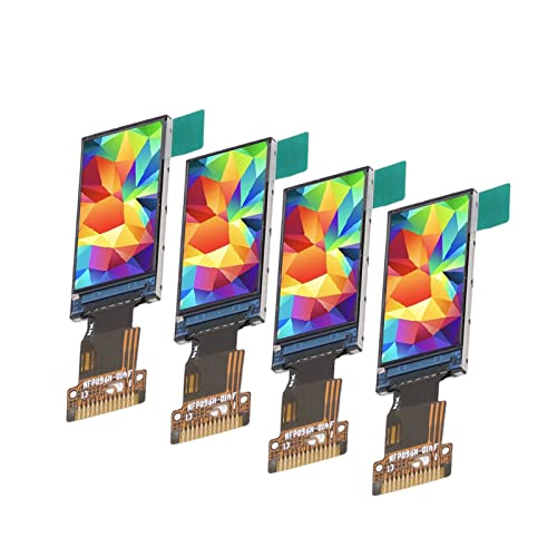 Mxzzand IPS Display Module, Quick Response 80x160 Resolution Low Consumption 0.96in TFT Screen No Radiation 4PCS for STM32 Controller Board