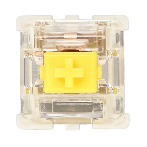 Mechanical Keyboard Switches, 45Pcs Durable Waterproof Mechanical Keyboard Switches Set Silent Universal Plastic Linear for Gaming Mechanical Keyboard (G Yellow PRO)