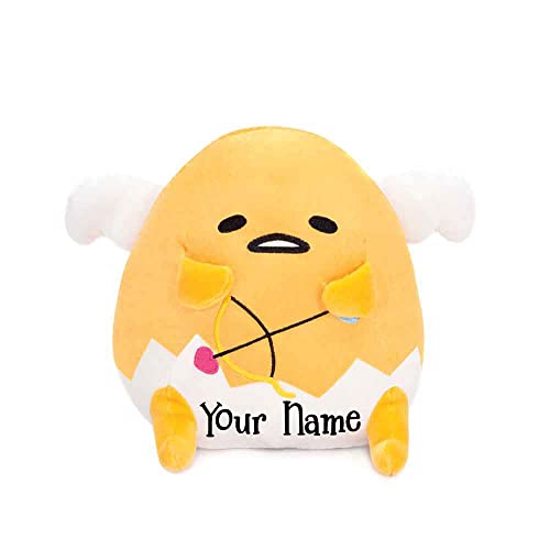Knextion Inc Personalized Valentines Day Gudetama The Lazy Egg Cupid Gudetama Plush Toy - 8 Inches