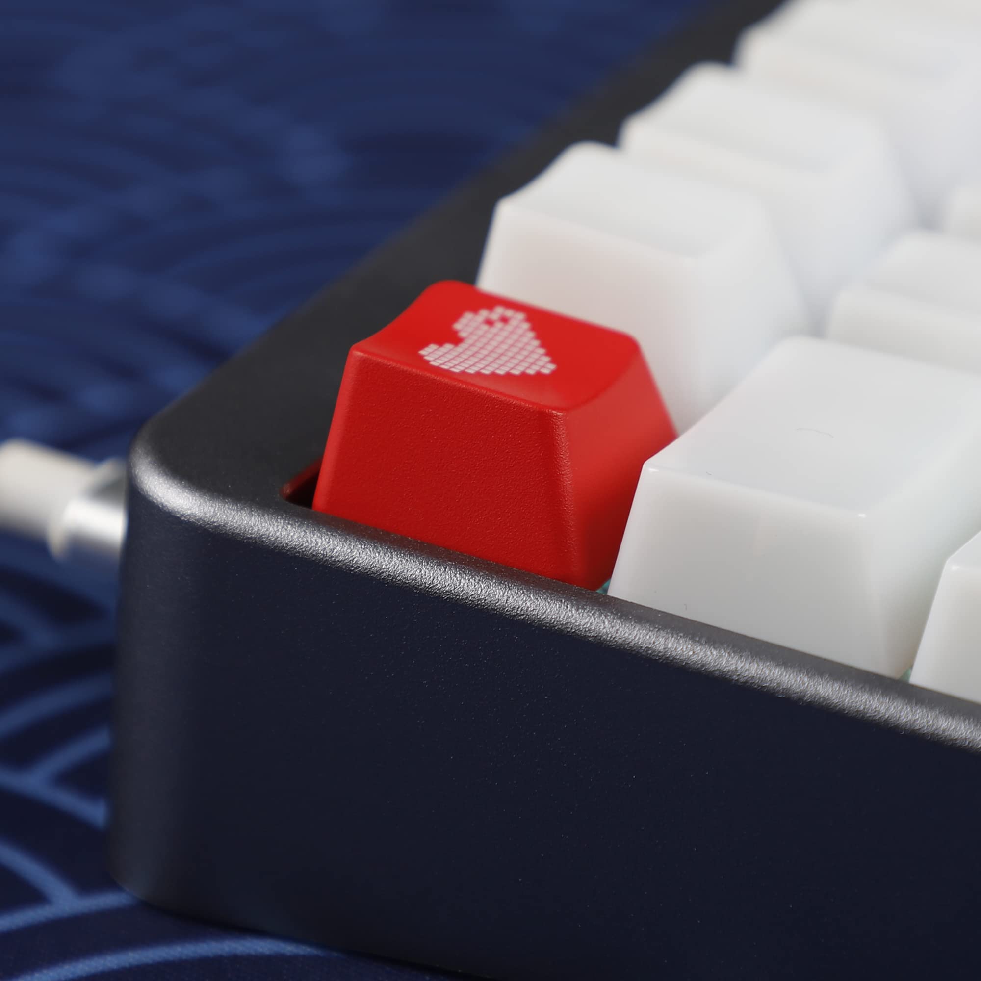 Mechkeeb Love Heart OEM Profile Keycaps 1.6mm Thickness Backlit Shine Through Keycaps Esc WASD Arrow for MX Mechanical Gaming Keyboard (Heart Red ESC 1 pcs)