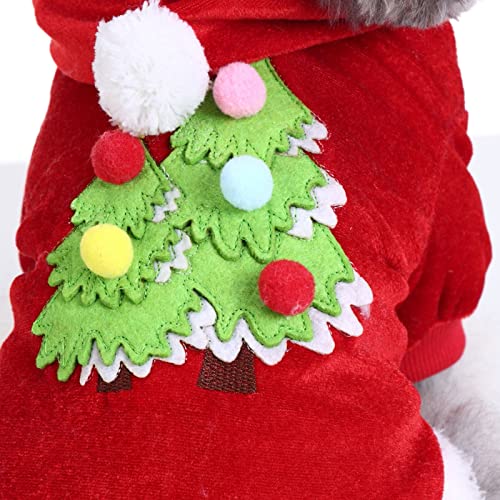 Pet Clothes Small Christmas Hoodie Tree Clothes for Medium Dogs Classic Shirt Stretchy Vest Doggy Tee Tank Top Apparel Outfits