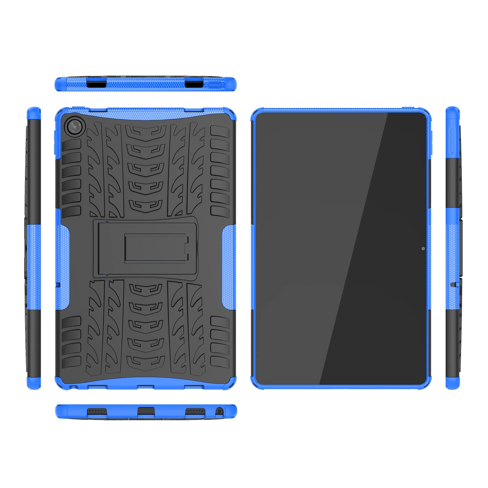 Maomini for Lenovo Tab M10 Plus 3rd Gen Case 10.6 Inch 2022 (Model: TB125FU / TB128FU / TB128XU),Kickstand Shockproof Cover (Blue)