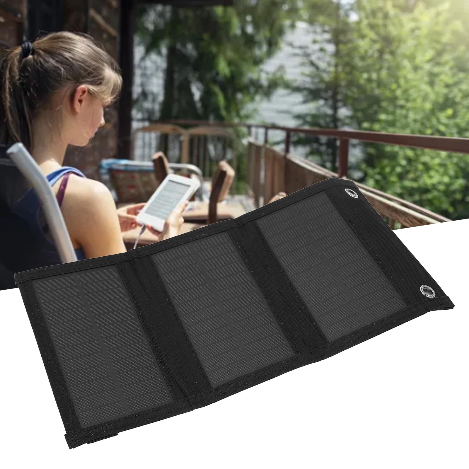 Foldable Solar Panel 8W USB Output Power Supply Waterproof Nylon Portable Solar Panel Charger for Outdoor Camping Electrical and Engineering