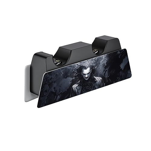 PlayVital Dark Clown Full Set Skin Decal for ps5 Console Digital Edition, Sticker Vinyl Decal Cover for ps5 Controller & Charging Station & Headset & Media Remote
