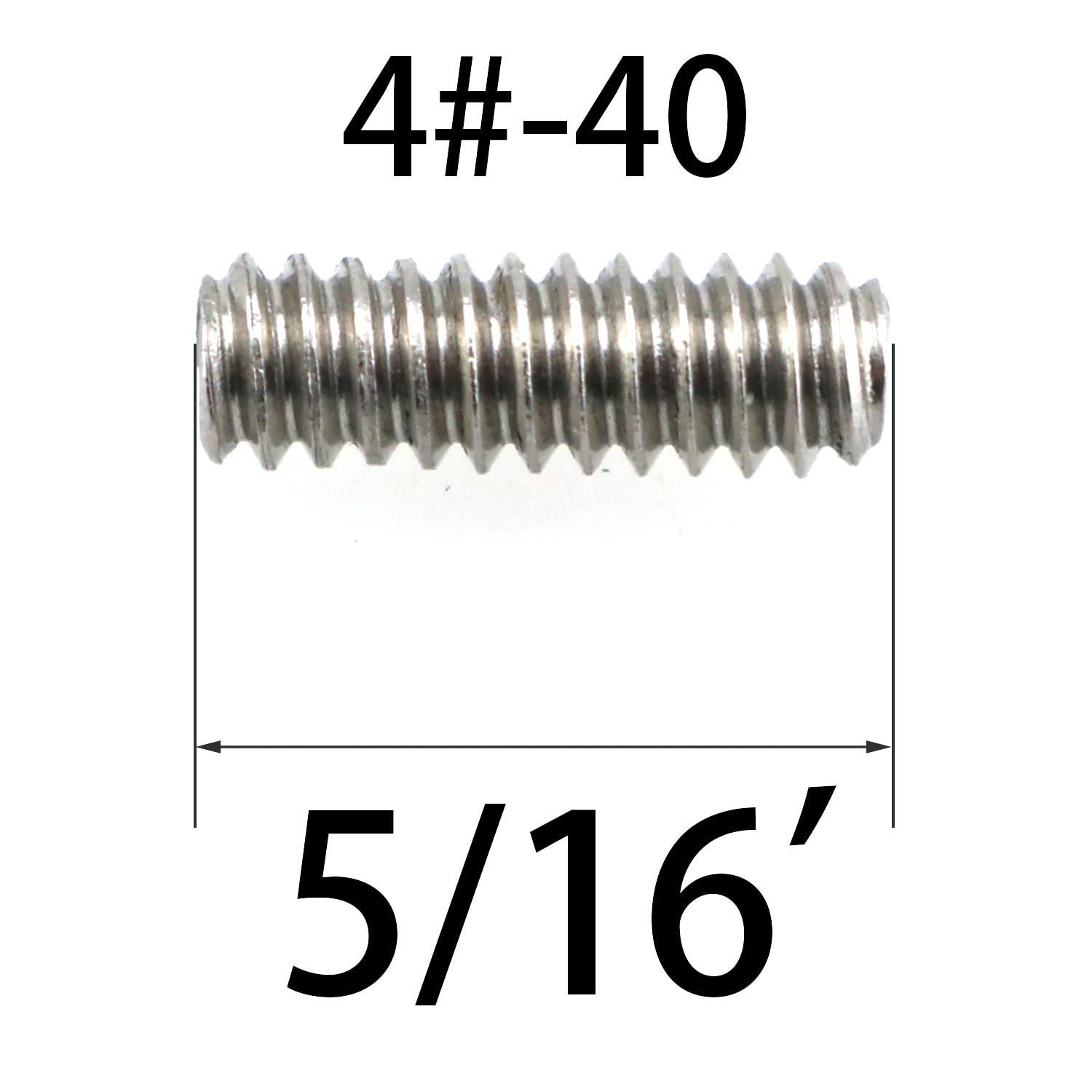 MEETOOT 25pcs Hexagonal Screws with Hex Key Wrench 4-40 x 5/16" Stainless Steel Headless Screw Flat Tip Screws Grub Screws