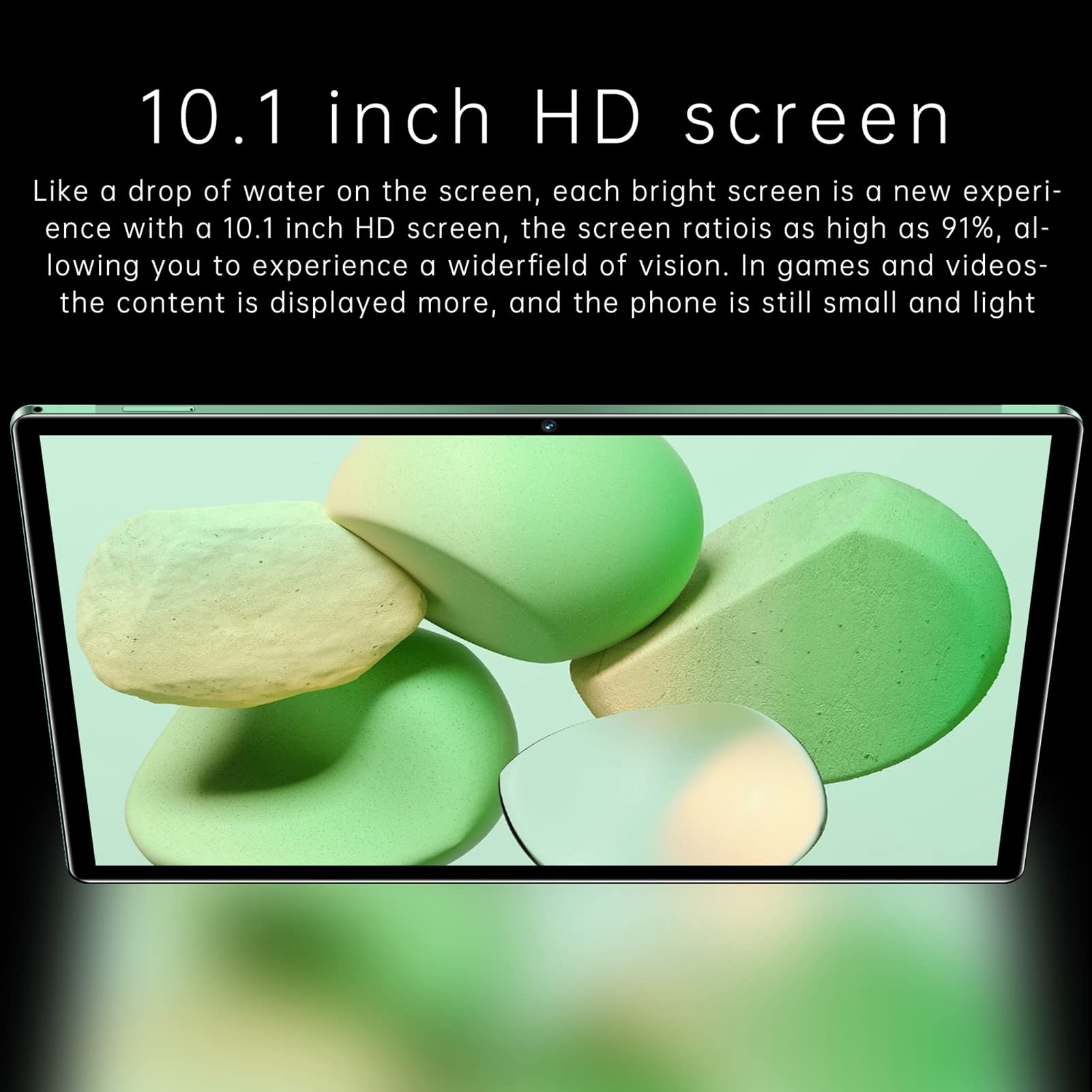 Kids Tablet, 1960x1080IPS 8MP 20MP Dual Camera 100β240V Green Android11 2.4 5GWiFi Dual Band 10.1 Inch (US Plug)