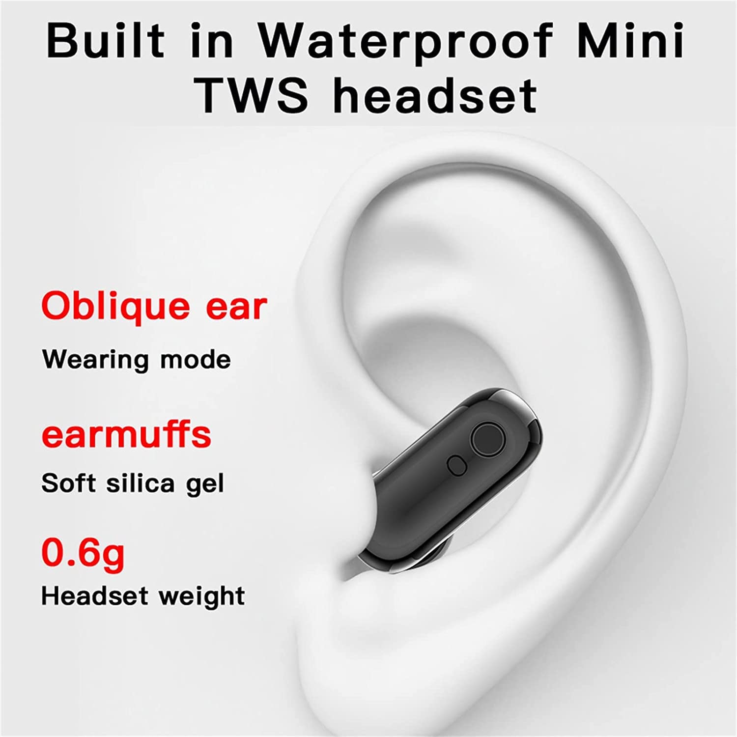 MEGCCR Smartwatch with Wireless Headphones 2-in-1 Watch Earbuds Alloy Ultra-Thin 1.32" IPS Touch Screen IP67 Waterproof Multi-Sport Mode for iOS&Android (Black)