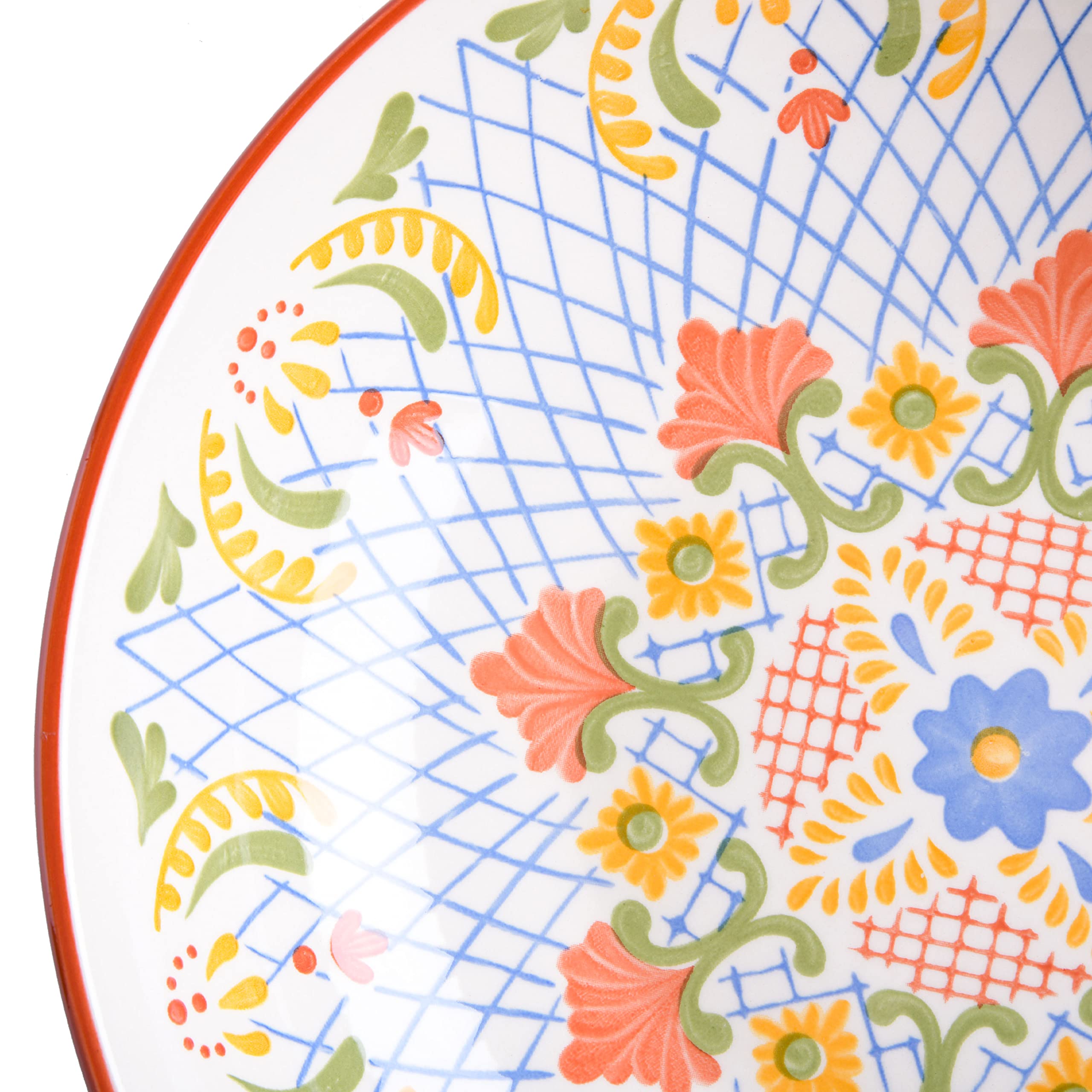 Laurie Gates by Gibson Hand Painted Tierra Mix and Match Dinnerware Set, Pasta Bowl (10.5"), Assorted