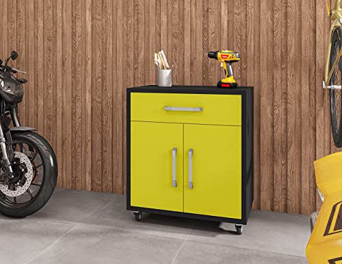 Manhattan Comfort Eiffel Garage Cabinets and Storage System, Set of 6, Yellow