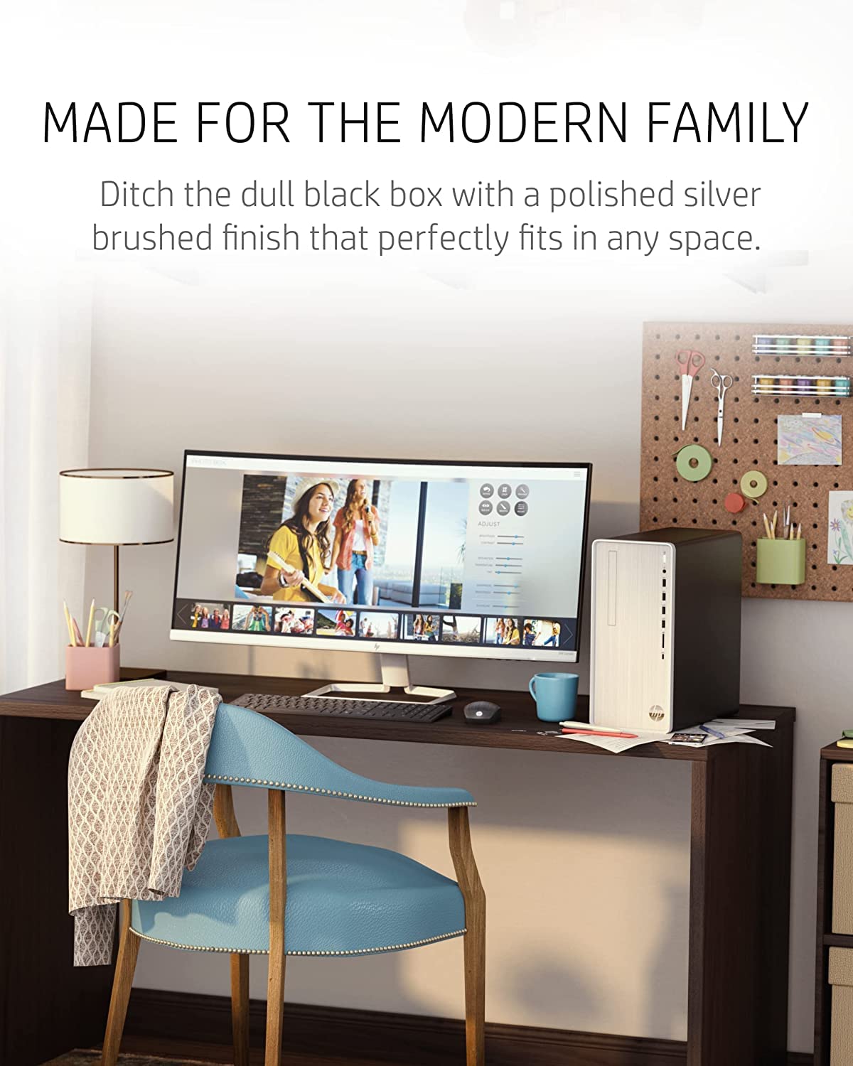 HP 2023 Newest Desktop, AMD Ryzen 3 5300G Processor(4-core), 8GB RAM, 256GB SSD, 1TB HDD, AMD Radeon Graphics, 9 USB Ports, Wi-Fi & Bluetooth, Wired Keyboard and Mouse Combo, Windows 11 Home