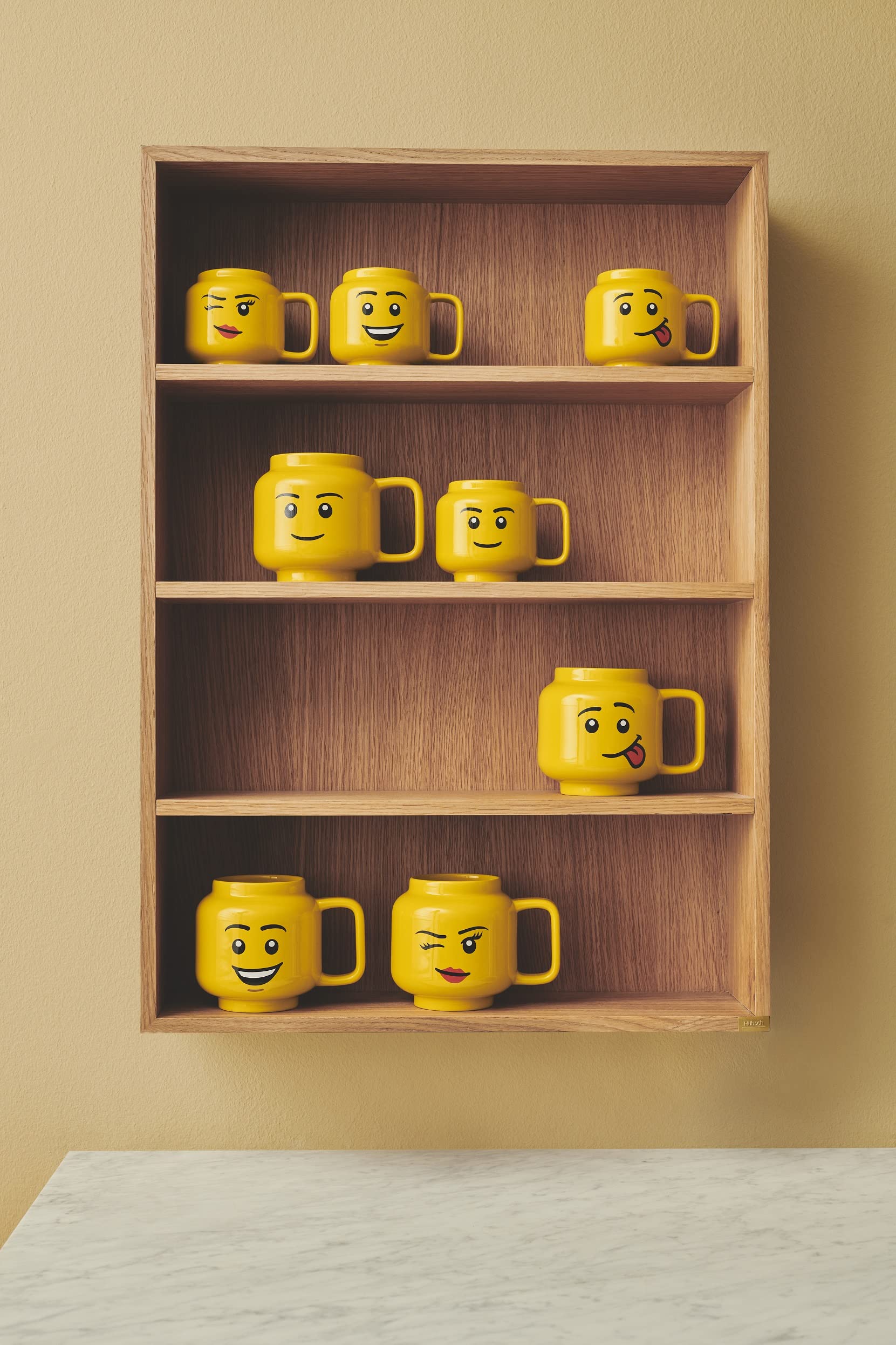 Room Copenhagen LEGO Ceramic Mug, Happy Boy Face, Large, 17.9 Fl. Oz. (530 mL)